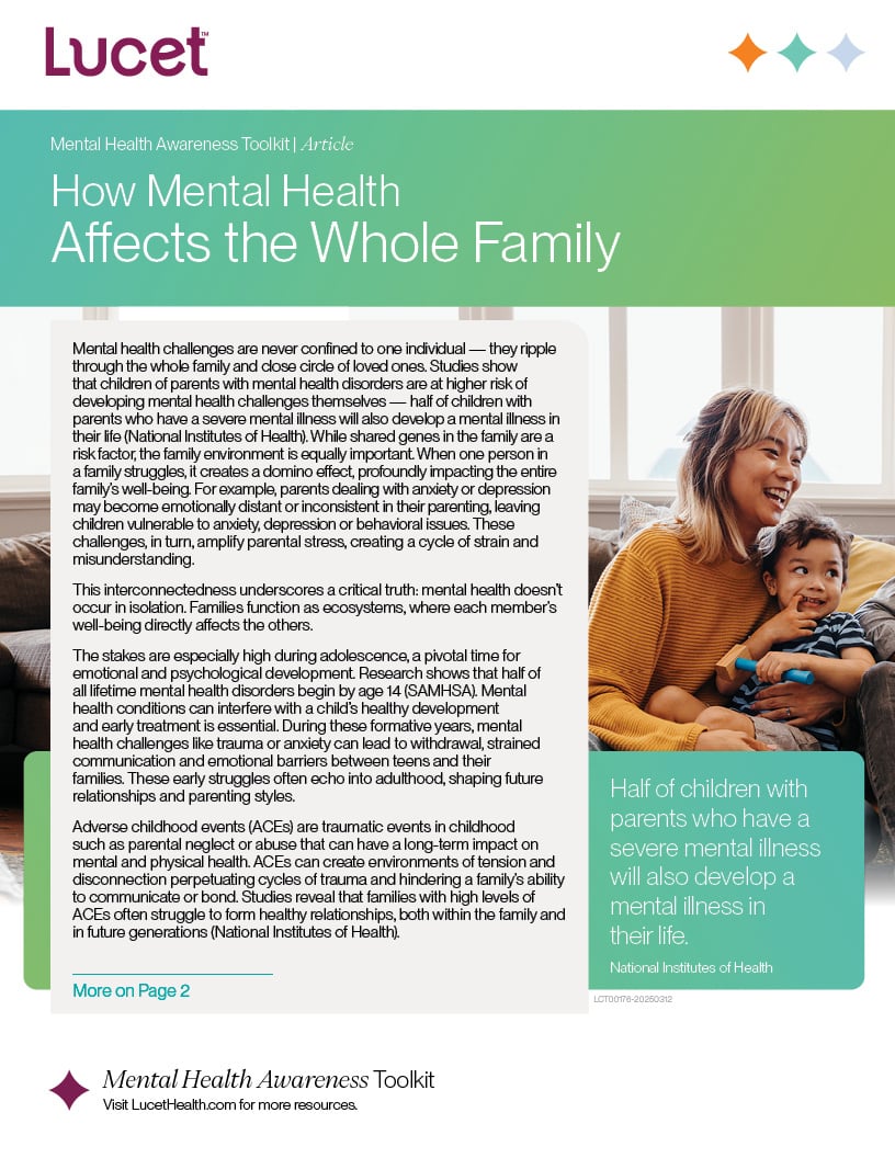 How Mental Health Affects the Whole Family