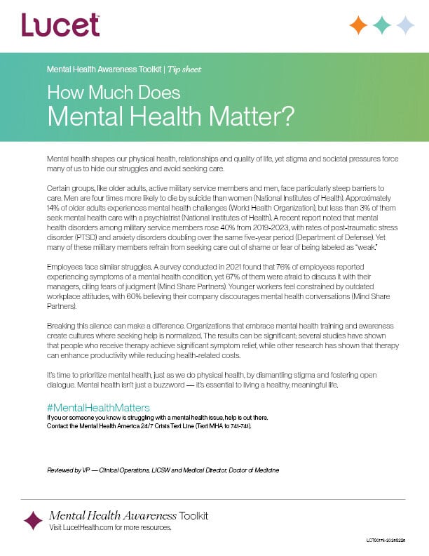 How Much Does Mental Health Matter