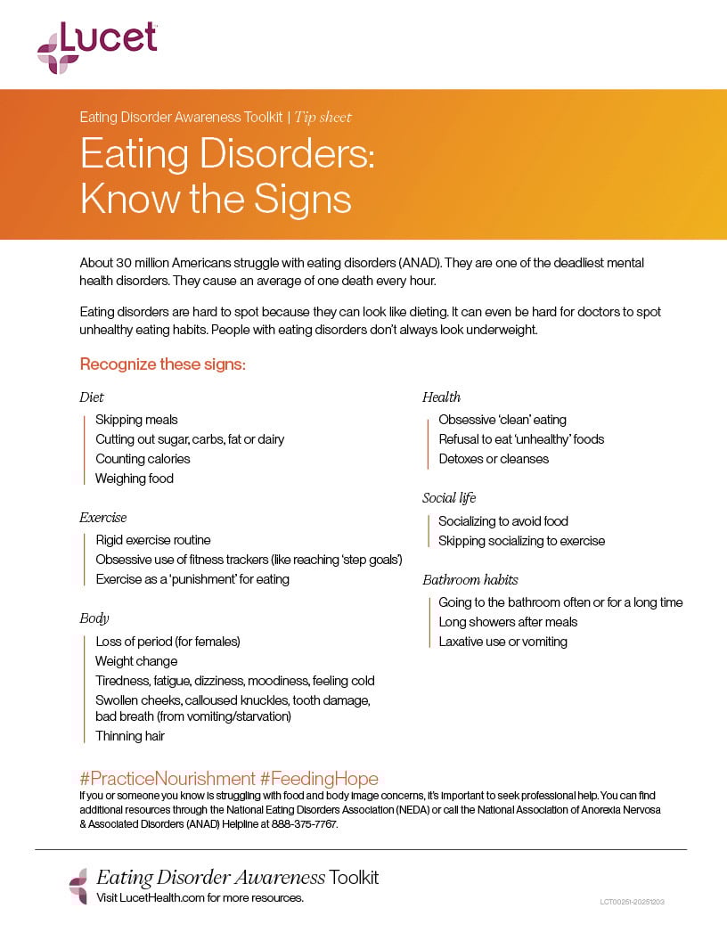 Eating Disorders: Know the Signs