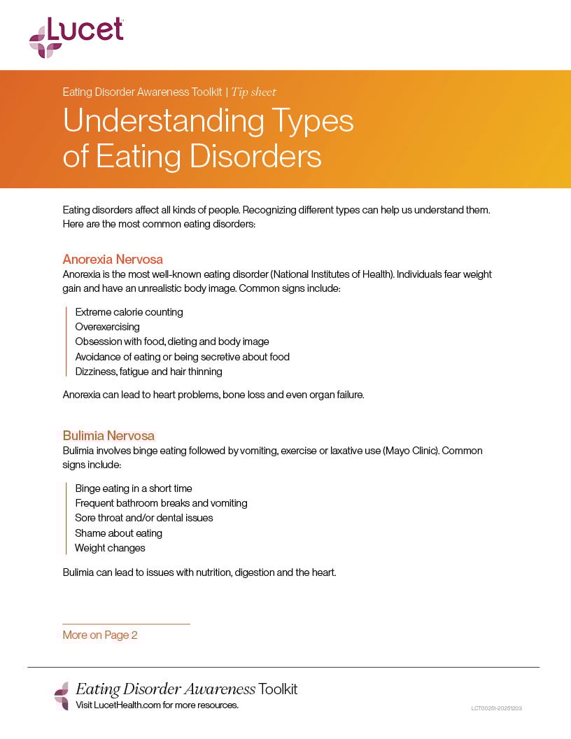 Understanding Types of Eating Disorders
