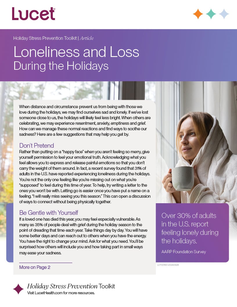 Loneliness & Loss During the Holidays