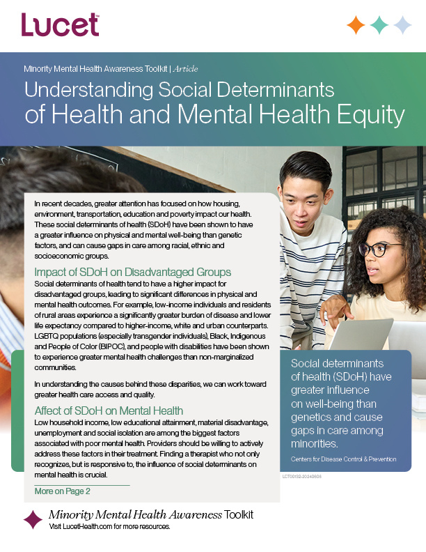 Understanding Social Determinants of Health & Mental Health Equity