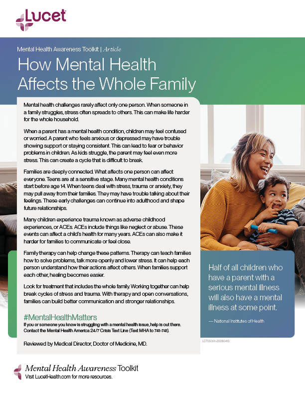 How Mental Health Affects the Whole Family