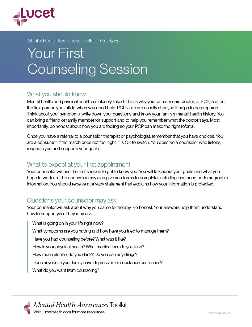Your First Counseling Session
